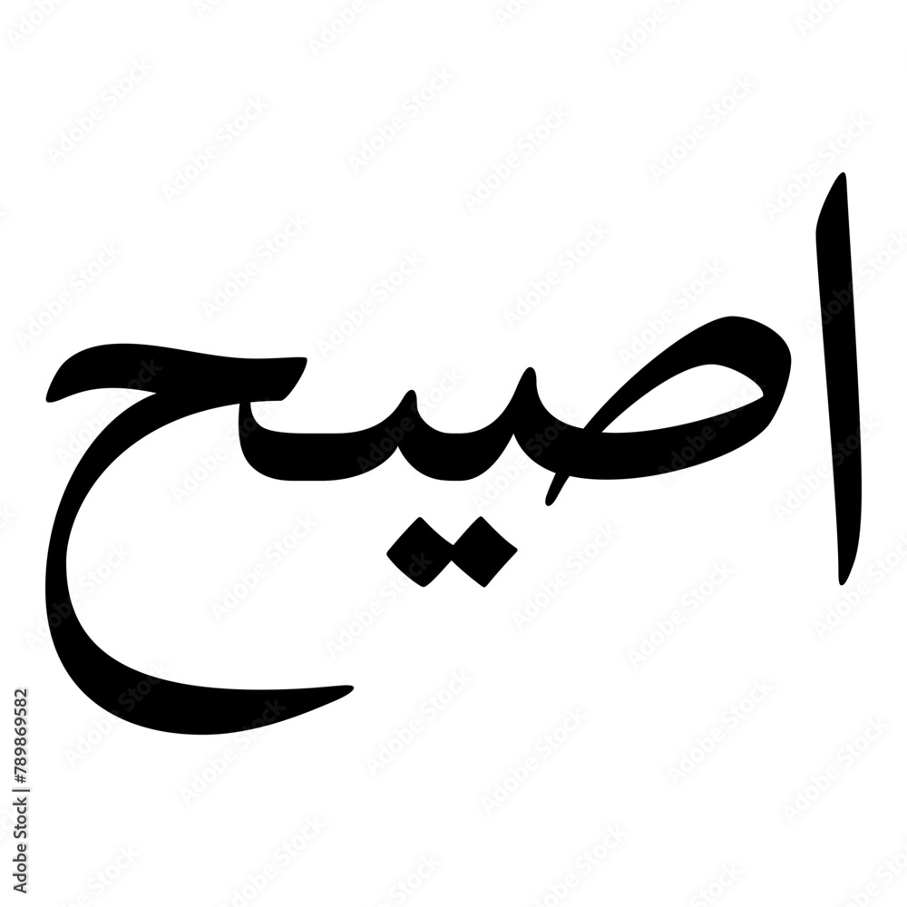 Aasiyah Muslim Girls Name Naskh Font Arabic Calligraphy Stock Vector ...