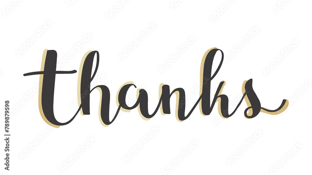 Thanks png word art on transparent background Stock Illustration ...
