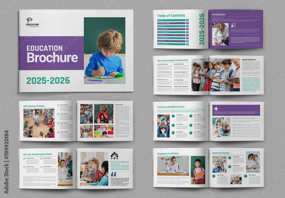 Education Brochure Template Stock Template | Adobe Stock