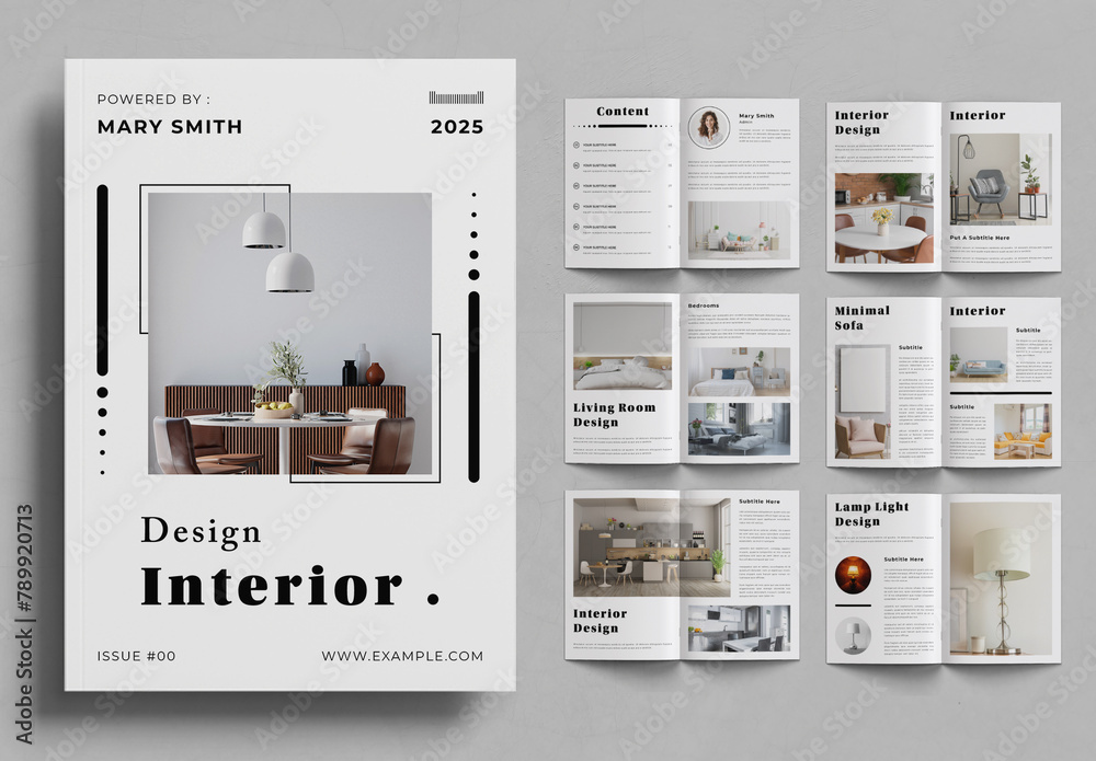 Interior Book Layout Stock Template | Adobe Stock
