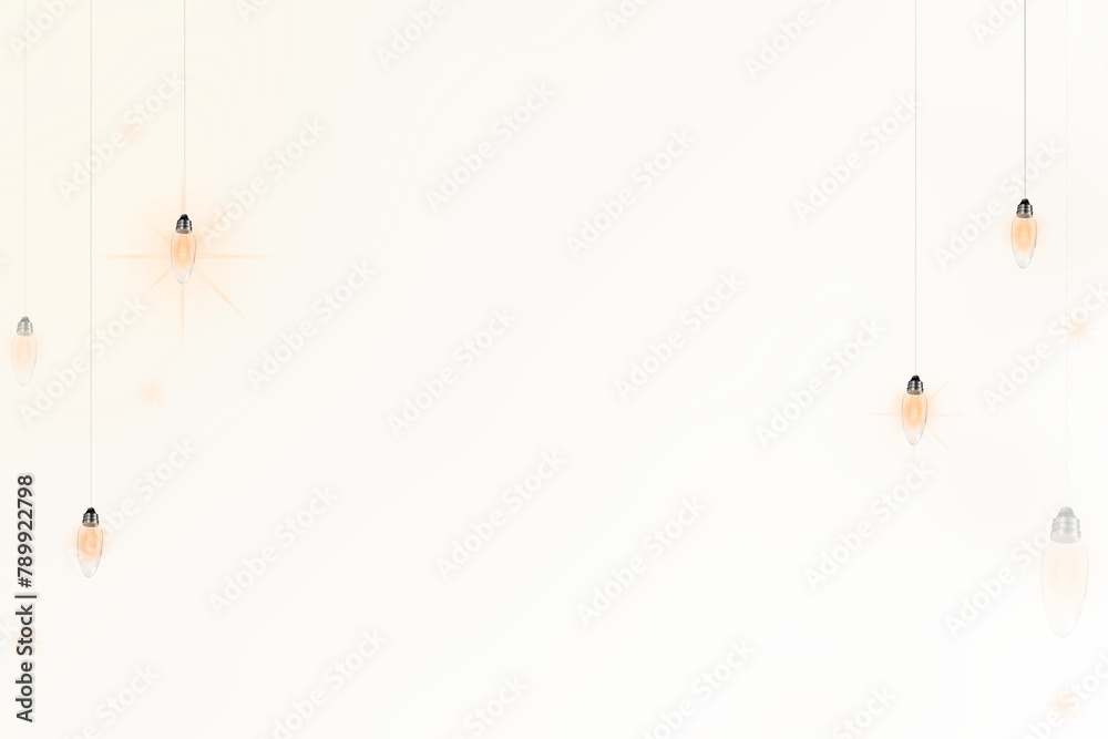 String lights png with yellow bokeh effect on transparent background ...