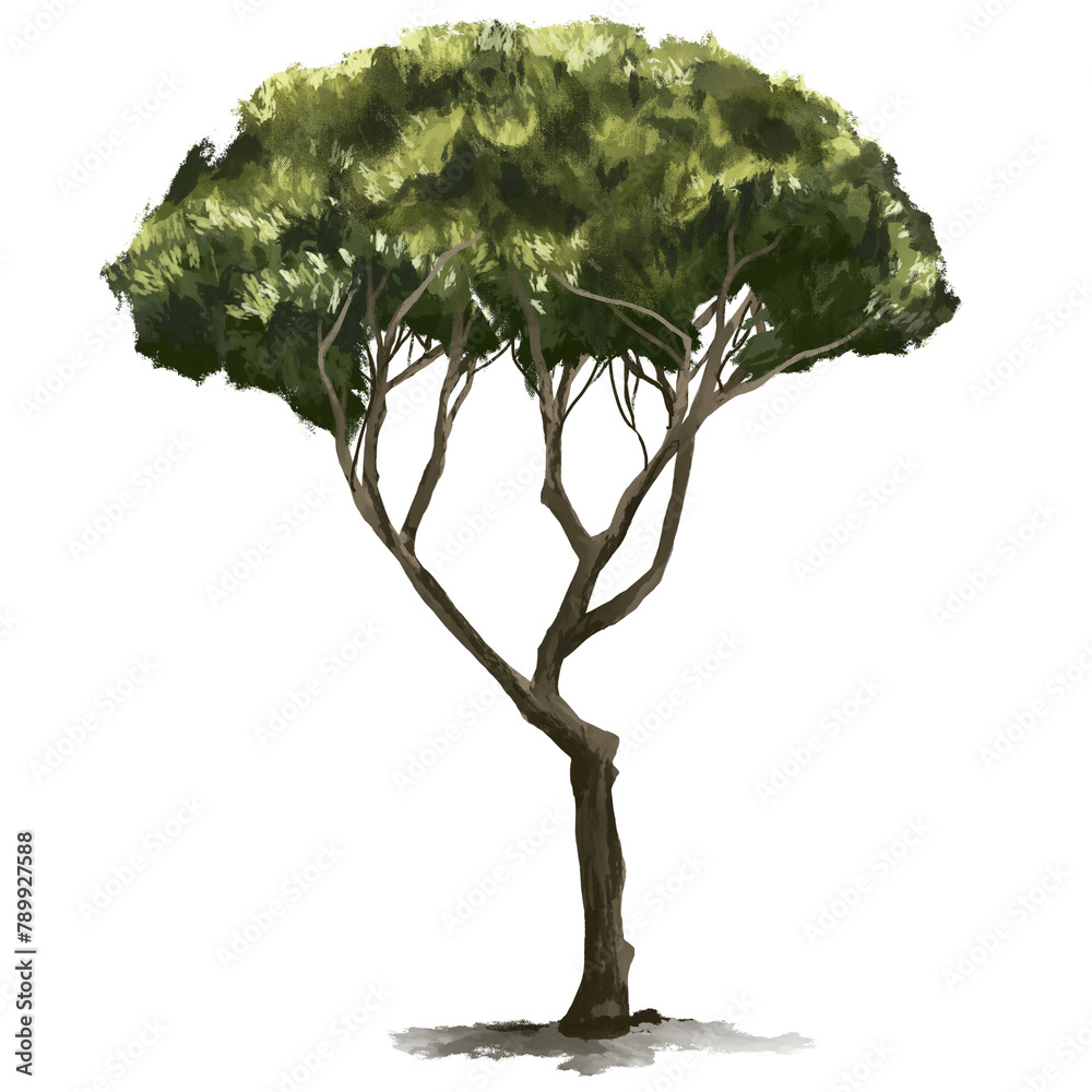 Png tree design element Pinus Pinea Stock Illustration | Adobe Stock