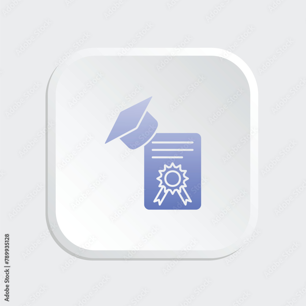 diploma icon, certificate, degree, graduation, credential ...