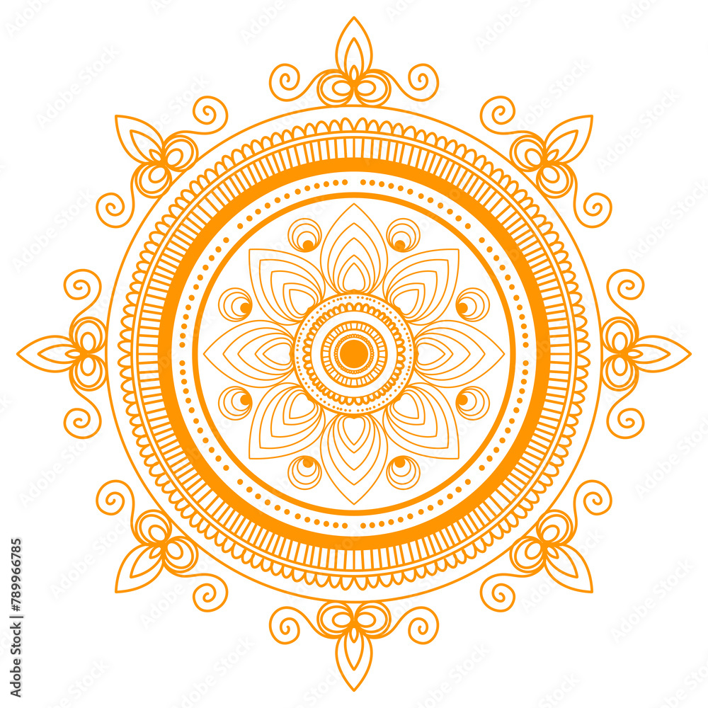 Indian Art Orange - Indian Festival - Indian Wedding - Kalamari art ...