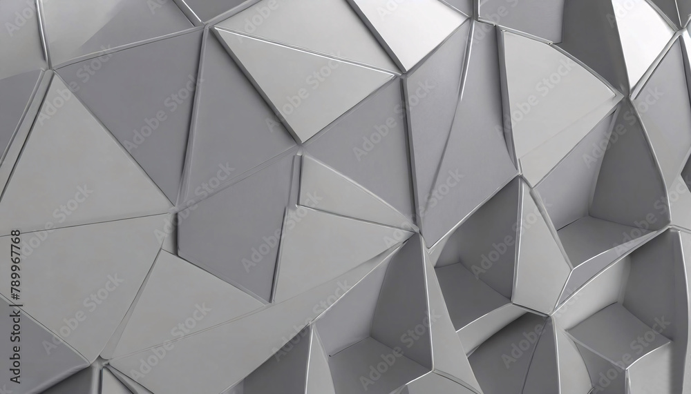Gray blocks background on clean corporate wall with 3d geometric ...