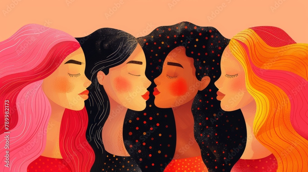 Embrace Equity hashtag slogan with handdrawn woman character from ...