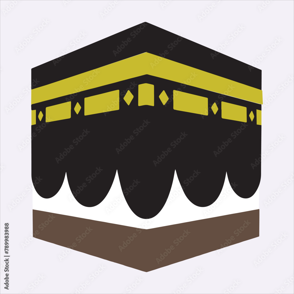 Khana kaaba vector Mecca Bayt Allah or Al bayt Makkah for Eid al Adha ...