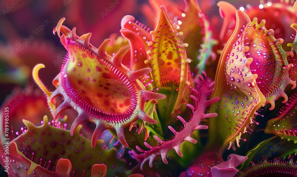Capture the intricate details of rare carnivorous plants in a vivid ...