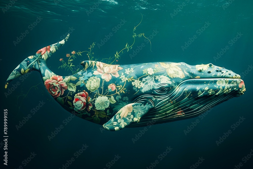 New Nostalgia vintage whale endangered species concept whale with ...