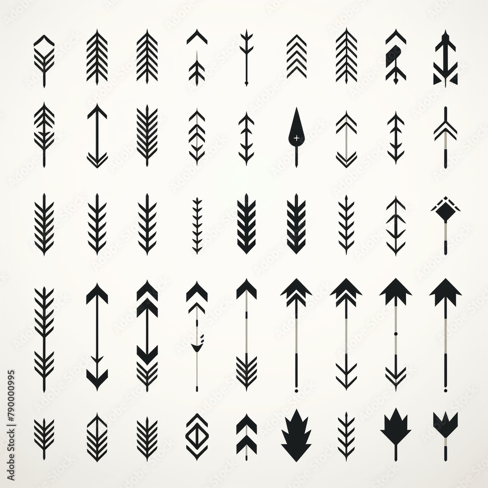 Arrow icons set. Arrow collection. Simple arrow big set сreated with ...