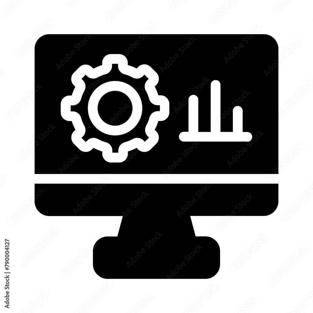 computer skill icon Stock Vector | Adobe Stock