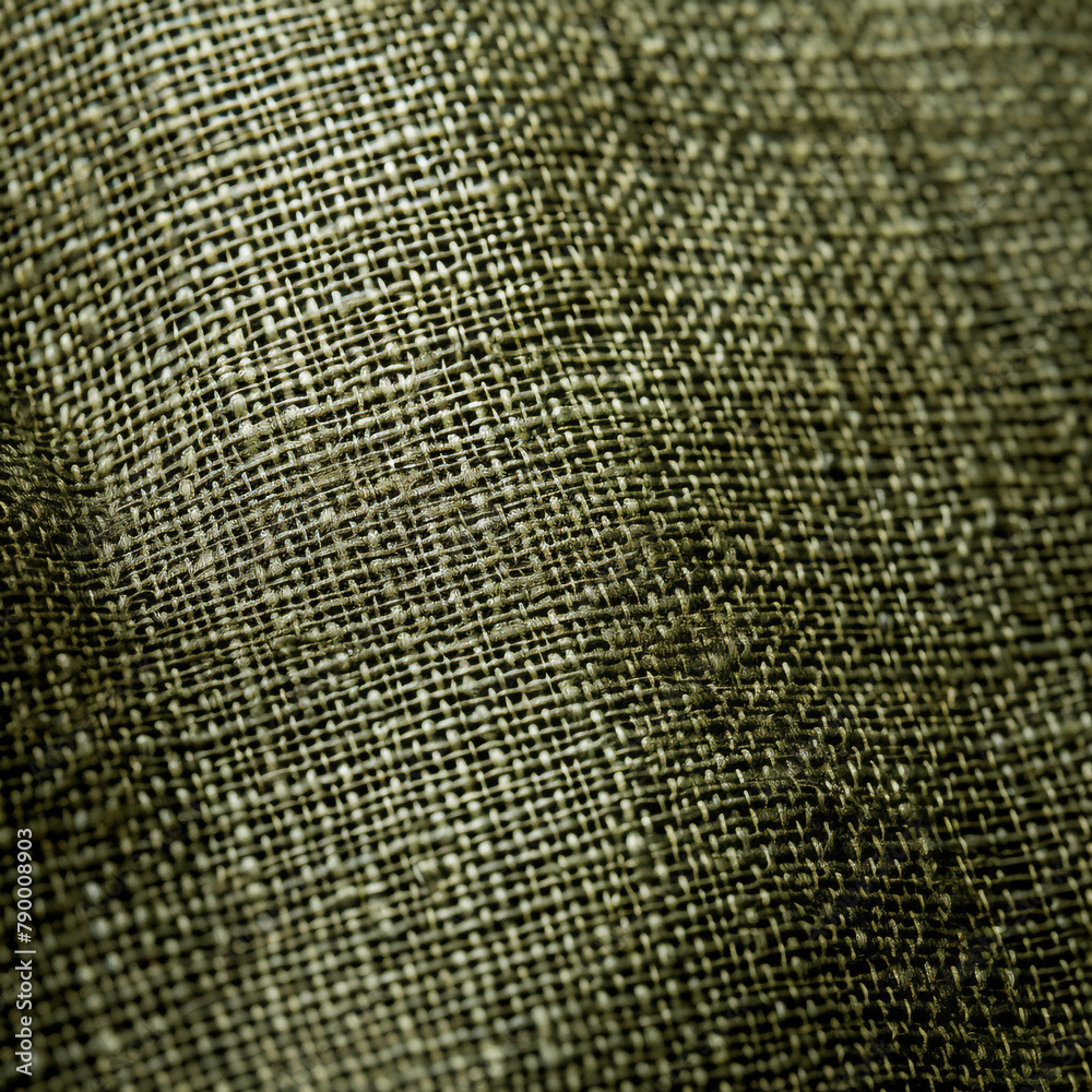 military green hemp sheet fabric zoomed in product photo showcasing ...