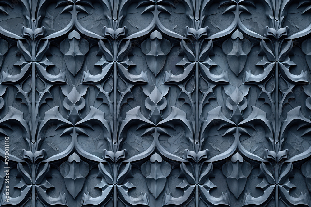 Sophisticated black classical 3d pattern. Gothic ornament. inspired by ...