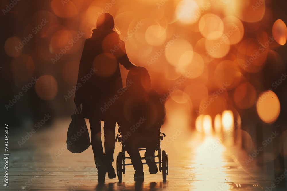 personal assistance as a job, with a blurred background creating a ...