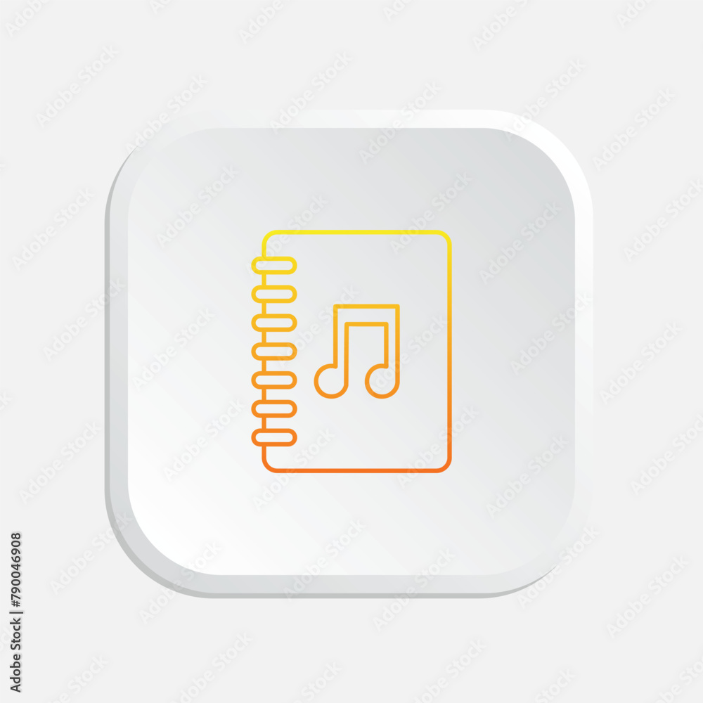 music book icon, sheet music, musical notation, music theory, music ...