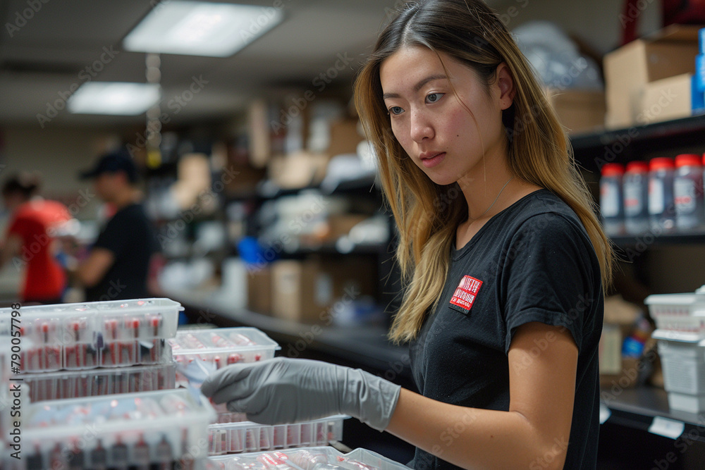 Volunteers organizing a bone marrow registry drive, raising awareness ...