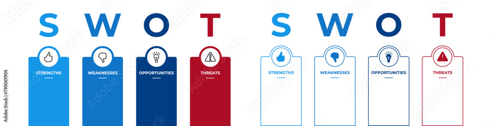 Swot diagram presentation. Infographic strategy with marketing ...