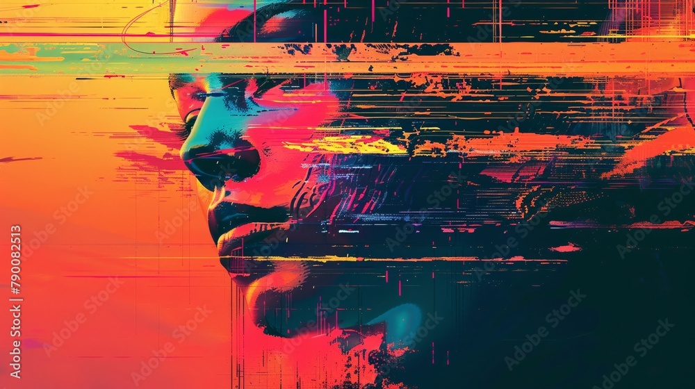 Error aesthetics in graphic design, utilizing glitch effects and ...