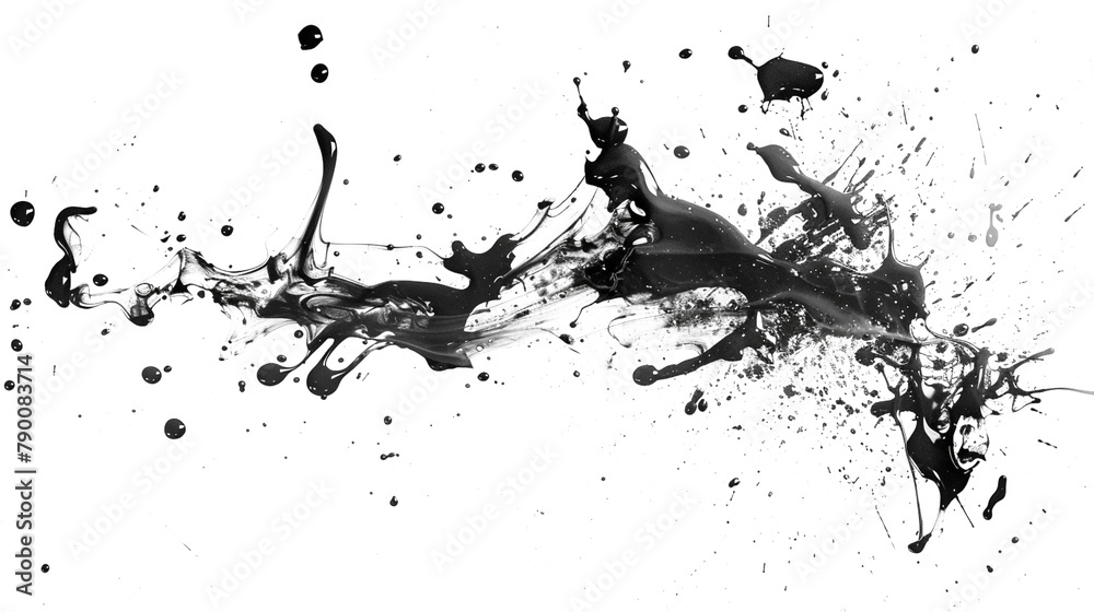Ink splashes isolated on a transparent background, PNG Ink splashes ...