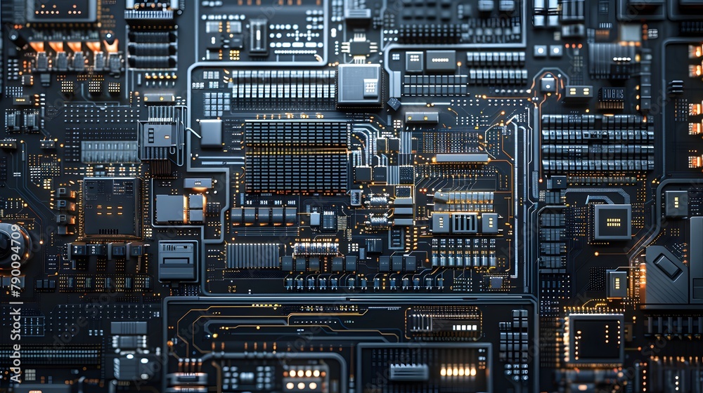 microcontroller technology, with its intricate layout and compact ...