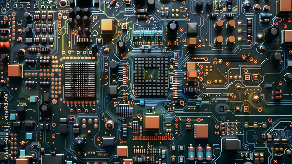 microcontroller technology, with its intricate layout and compact ...