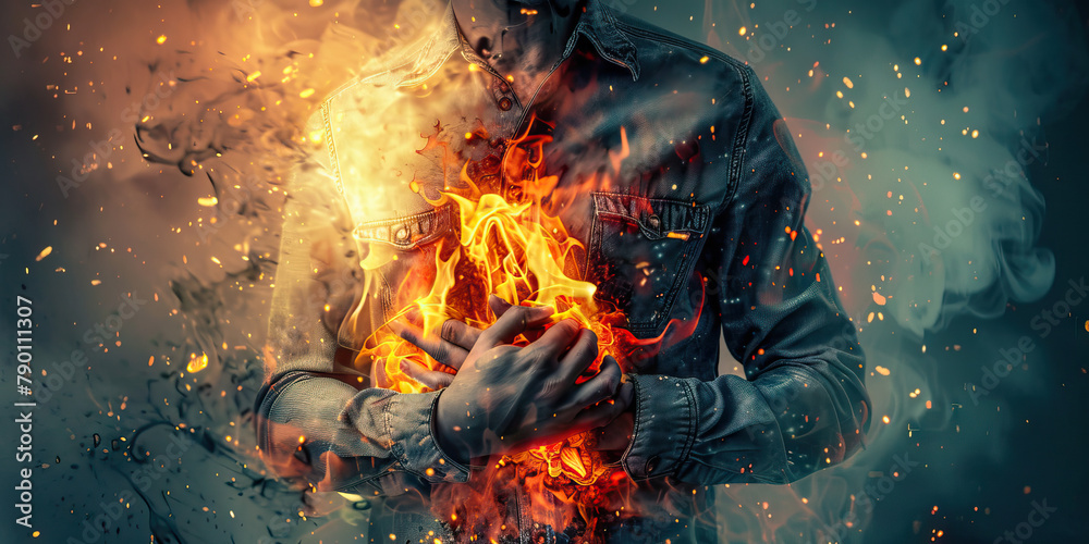 Heartburn Havoc: The Burning Sensation and Acidic Reflux - Visualize a ...