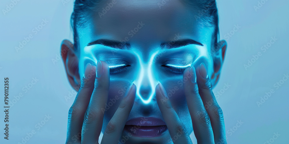 Ilustrace „Sinusitis Strain: The Facial Pressure and Congestion ...