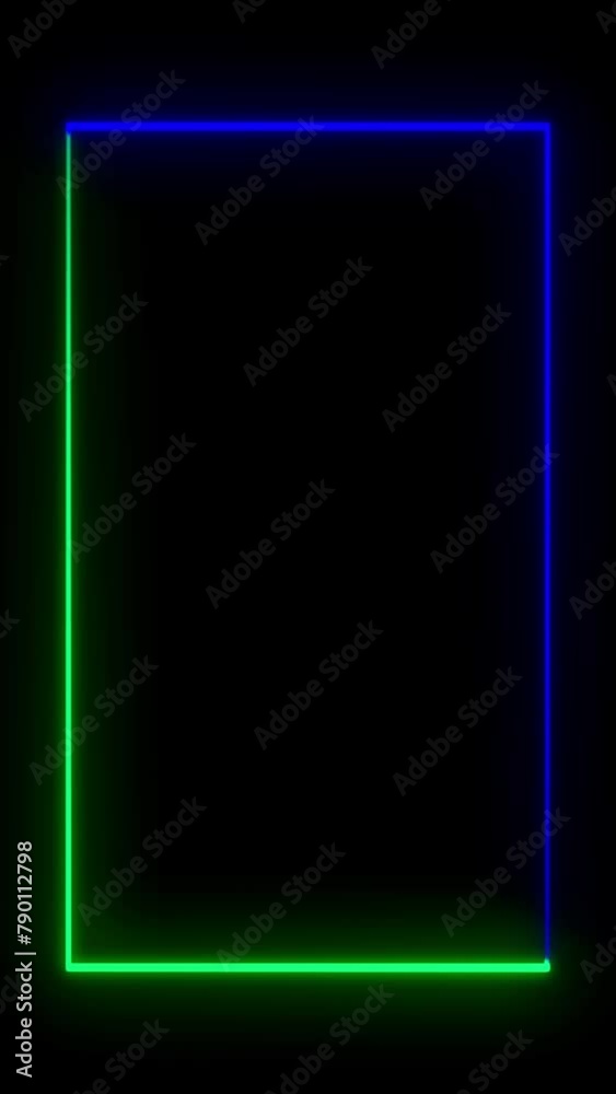 Live Streaming Background Frame - Animated Neon Overlay Template ...