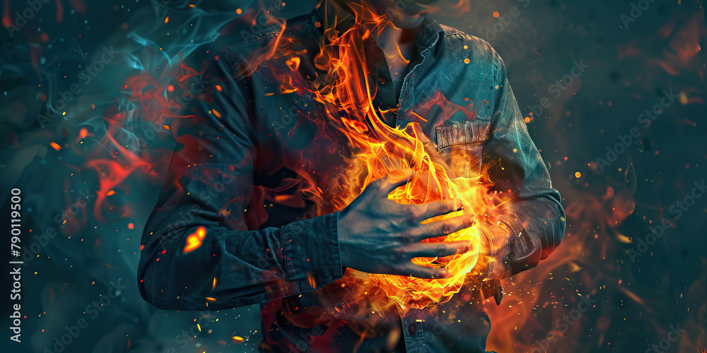 Heartburn Havoc: The Burning Sensation and Acidic Reflux - Visualize a ...