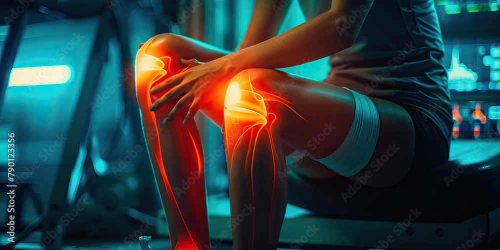 ACL Tear Trauma: The Knee Instability and Swelling - Imagine a person holding their knee, with ...
