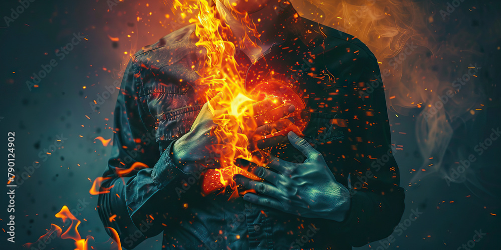 Heartburn Havoc: The Burning Sensation and Acidic Reflux - Visualize a ...