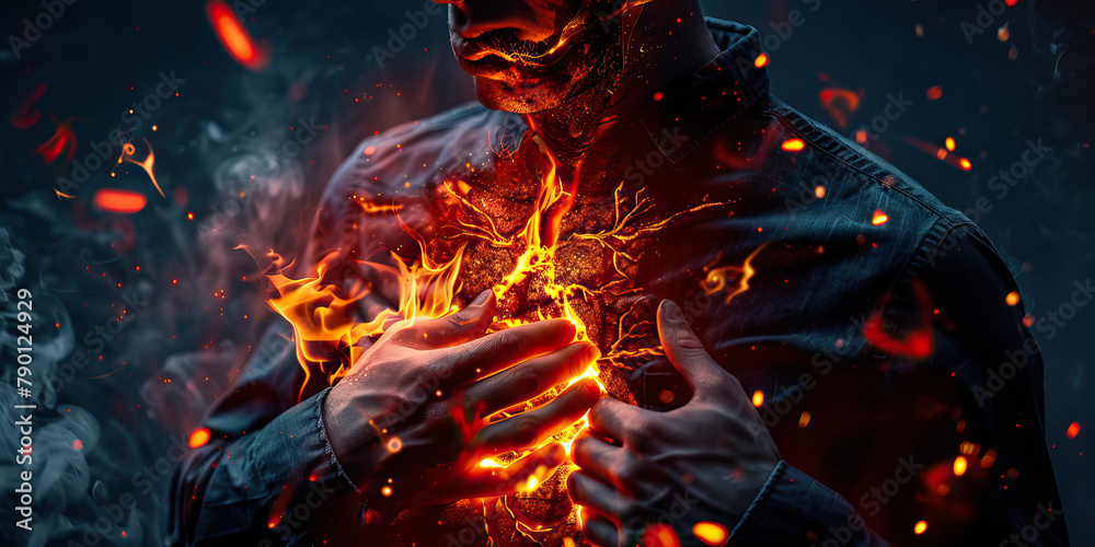 Heartburn Havoc: The Burning Sensation and Acidic Reflux - Visualize a ...