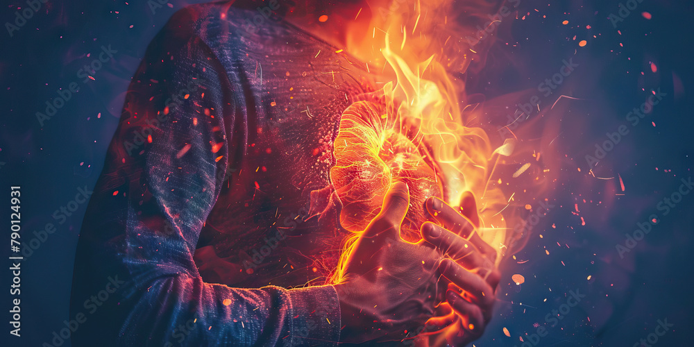 Heartburn Havoc: The Burning Sensation and Acidic Reflux - Visualize a ...