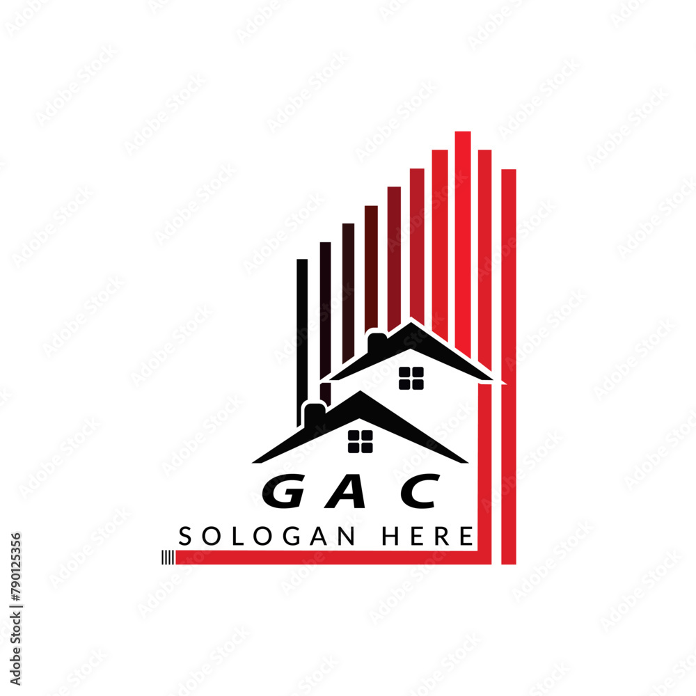 Letter GAC building vector, GAC initial construction. GAC real estate ...