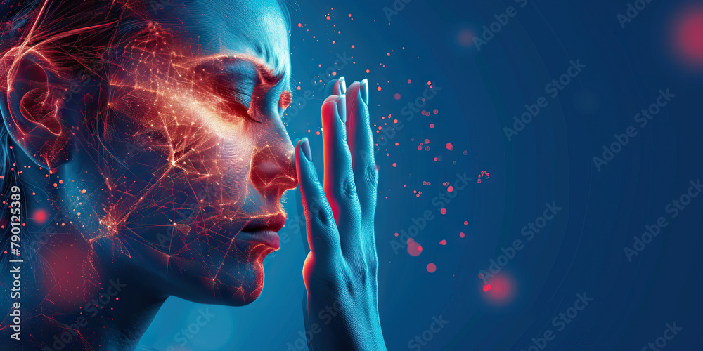 Sinusitis Strain: The Facial Pressure and Congestion - Picture a person ...