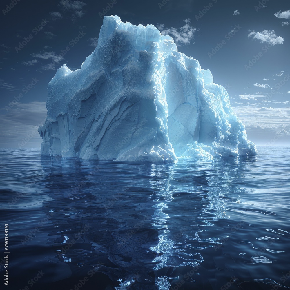 The iceberg's surface resembled a financial chart, concealing beneath ...
