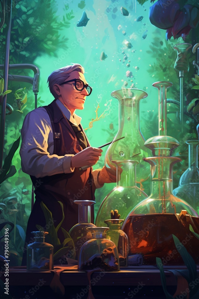 Alchemist guilds in space, inventing a potion that turns plants into ...