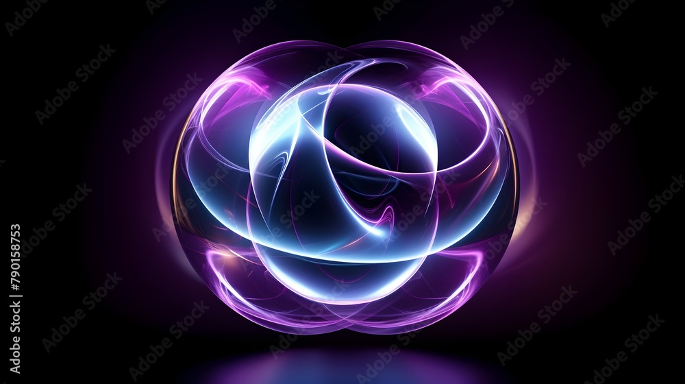 Mesmerizing Electromagnetic Plasma Sphere with Vibrant Blue and Purple ...