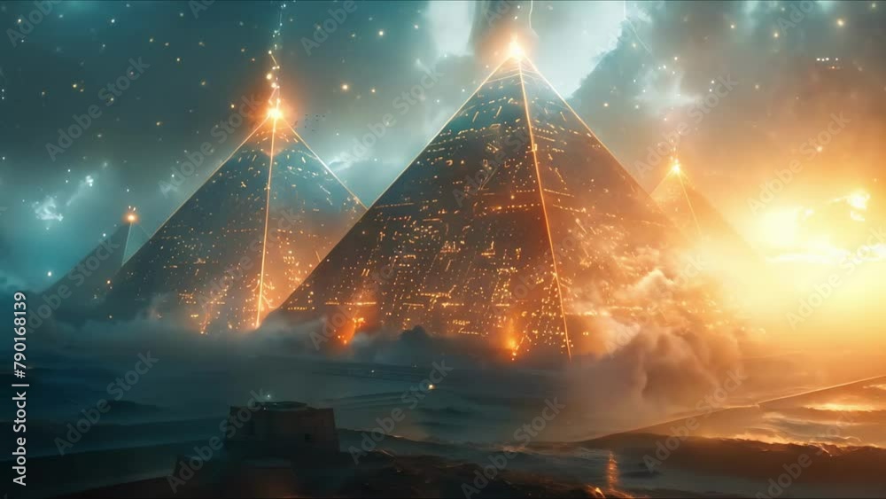 Technotombs: Where Ancient Myth Meets Sci-Fi Glow. Concept Science ...