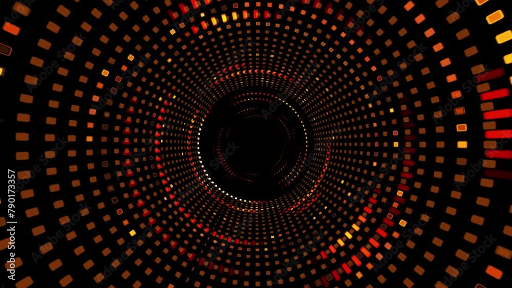 Vidéo Stock Rotating and turning motion graphics background with golden ...