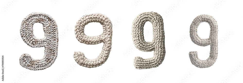 Pack of a alphabet number 9 Letter on Transparent Background - Ai ...