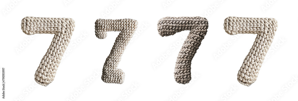 Pack of a alphabet number 7 Letter on Transparent Background - Ai ...