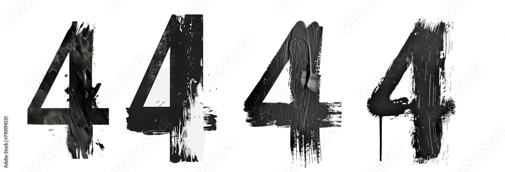 Pack of a alphabet number 4 Letter on Transparent Background - Ai ...