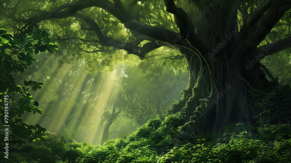 An image showcasing the dense greenery of ancient trees, highlighting the need to preserve old ...