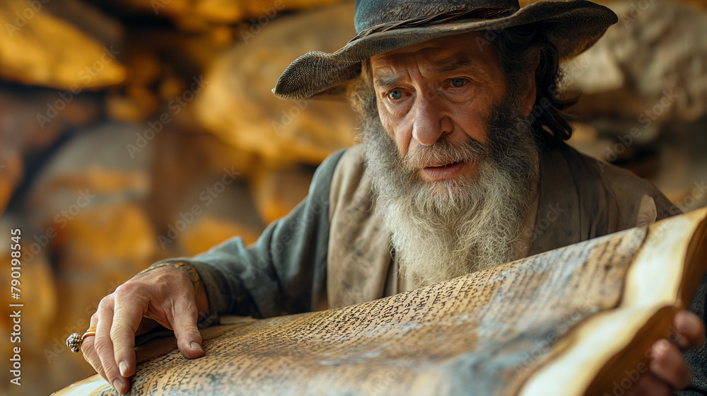 7. Eternal Covenant: With hands outstretched in prayer, a Rabbi stands ...