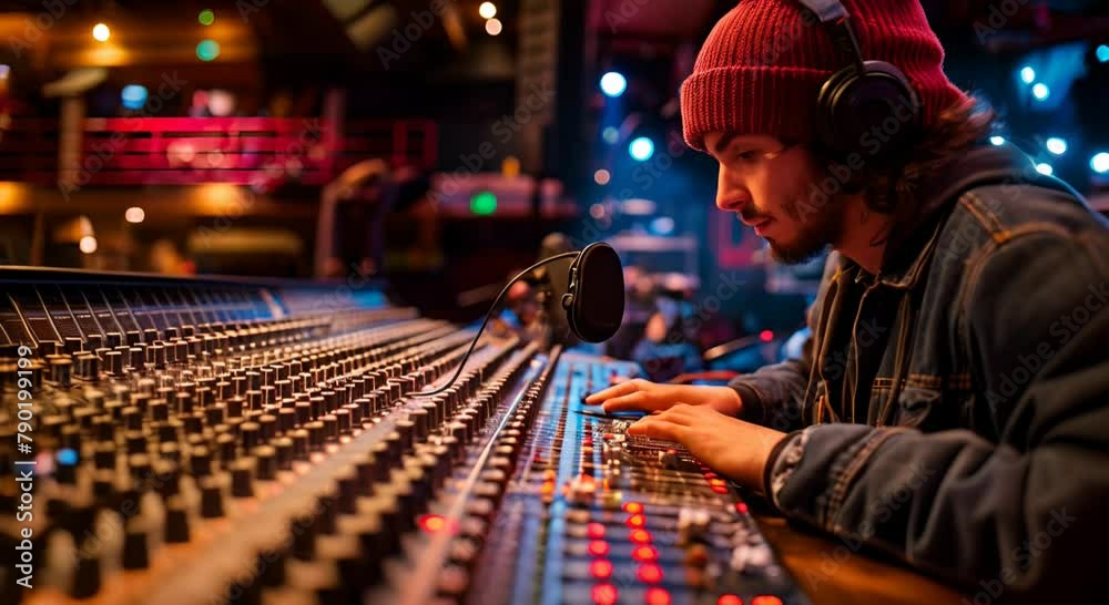 Sound engineer, as they fully manipulate microphone placements and ...