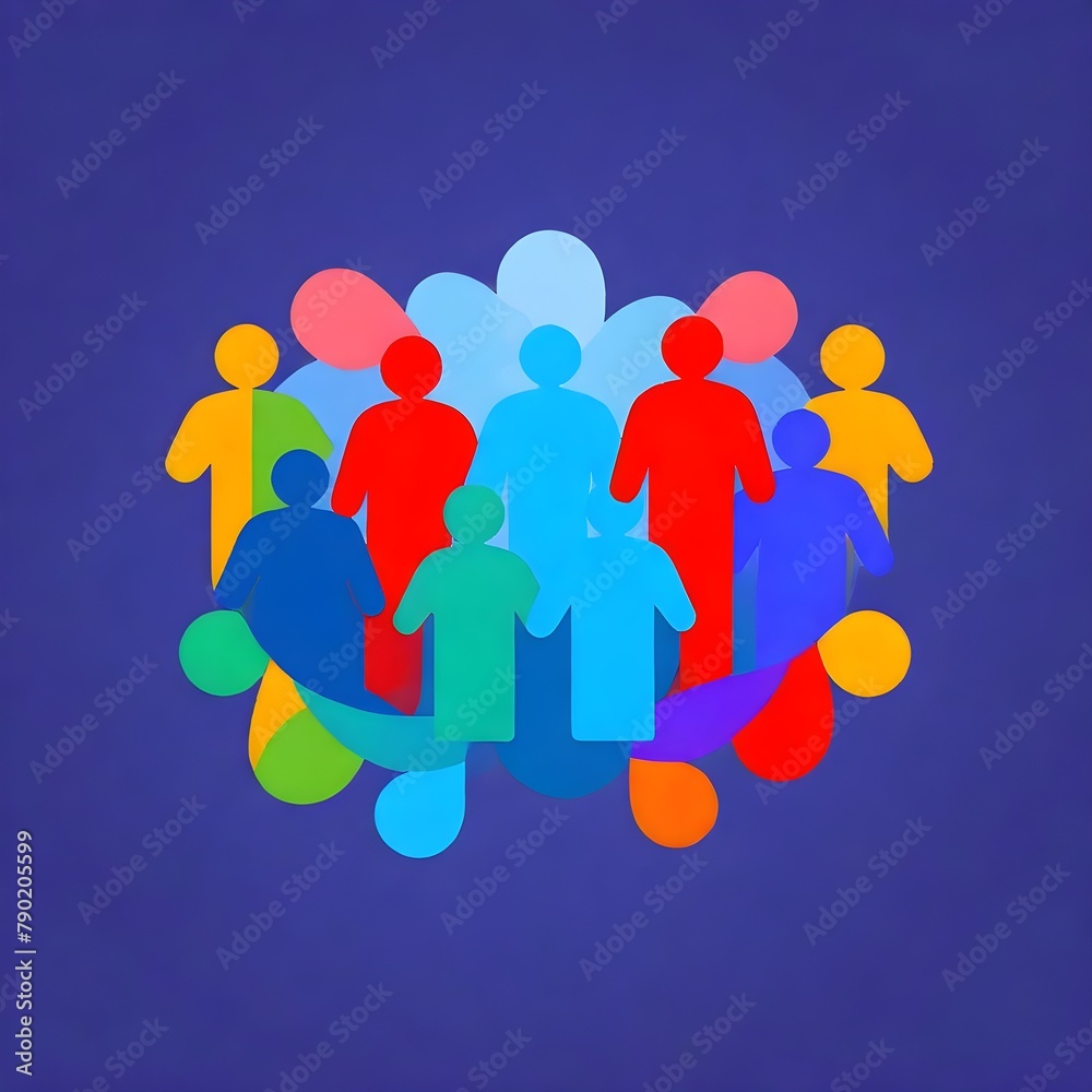 Foto de Inclusion and diversity culture equity icon. Group of persons ...