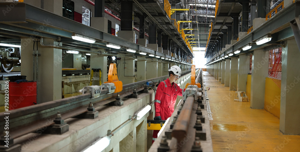 Electric Train Maintenance Training Center, male maintenance ...