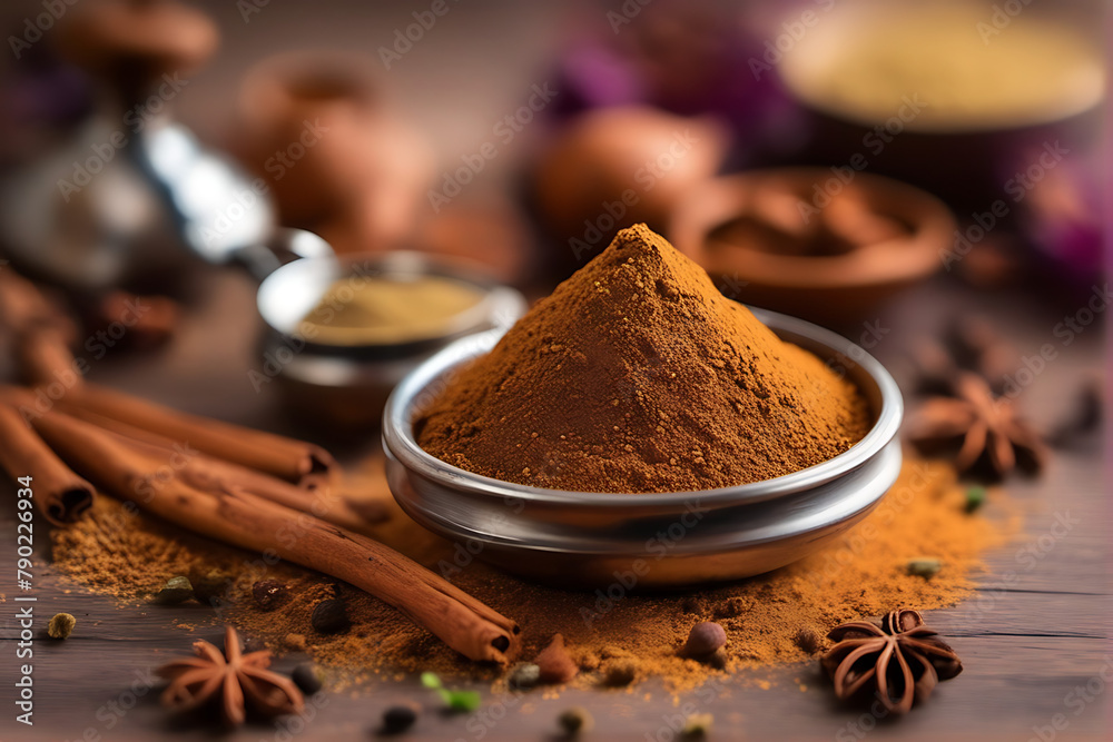 Indian Garam Masala Powder, Indian spices. Selective focus. Masala ...