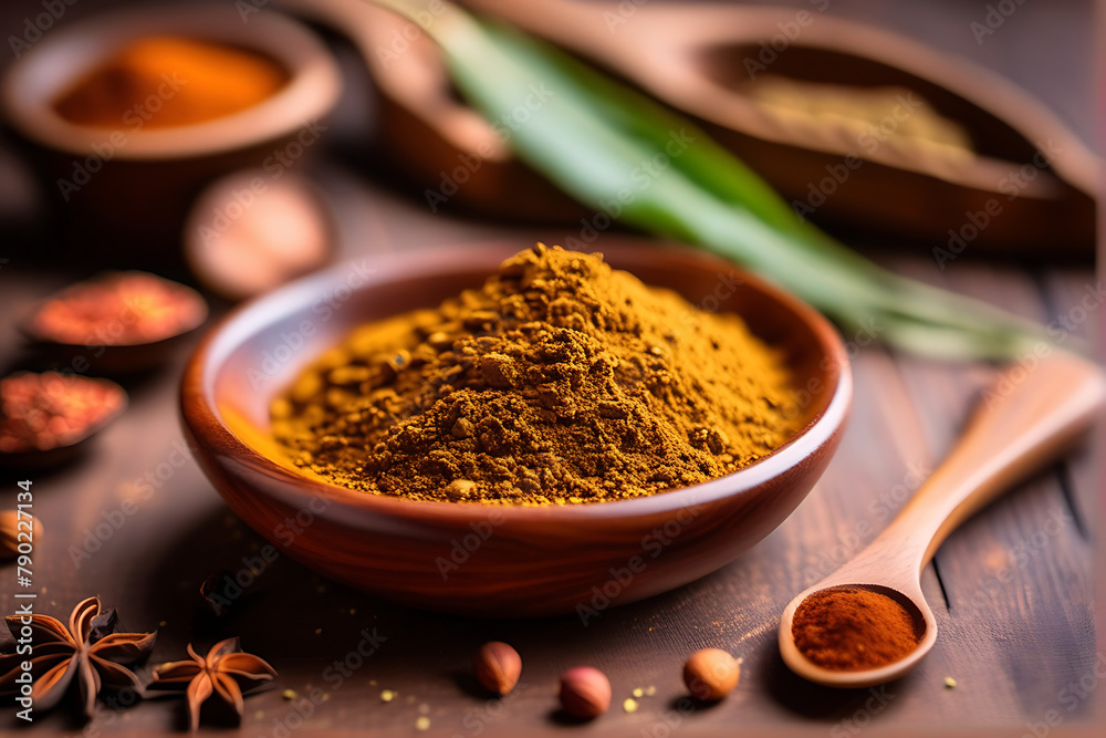 Indian Garam Masala Powder, Indian spices. Selective focus. Masala ...